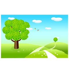 Spring theme landscape 5 Royalty Free Vector Image