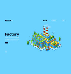 Modern factory power station manufactory Vector Image