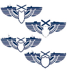 Icons of the Navy Royalty Free Vector Image - VectorStock