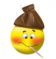 Sick smiley Royalty Free Vector Image - VectorStock