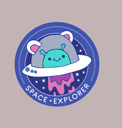 Cosmos space astronaut badges emblems and logos Vector Image