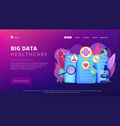Big data healthcare concept banner header Vector Image