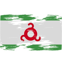 Flag of ingushetia with old texture Royalty Free Vector