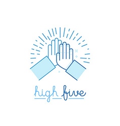 Hi five hand gesture Royalty Free Vector Image