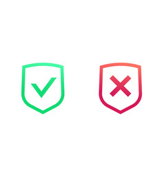 Tick and cross sign elements Royalty Free Vector Image