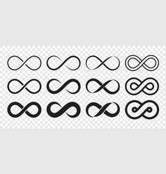 Abstract infinite loop logo on black paper 3d Vector Image