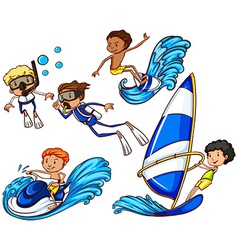 Kids grooming Royalty Free Vector Image - VectorStock