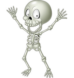 Funny skeleton cartoon Royalty Free Vector Image