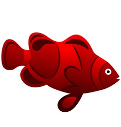 Cute red fish cartoon Royalty Free Vector Image