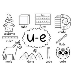 I-e digraph spelling rule educational poster Vector Image
