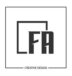Initial letter fa logo template design Royalty Free Vector