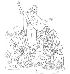 Altar table isolated coloring page for kids Vector Image