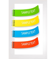 Wooden stickers label collection set of various Vector Image