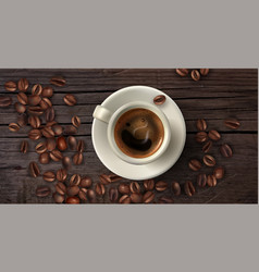 Realistic coffee icon set Royalty Free Vector Image