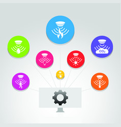 Sensor infographics design timeline concept Vector Image