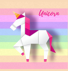 Fantasy animal horse unicorn with rainbow Vector Image