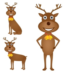 Geometric christmas deer set Royalty Free Vector Image