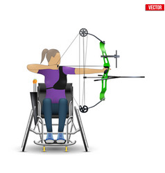 Archer man with bow archery sport Royalty Free Vector Image