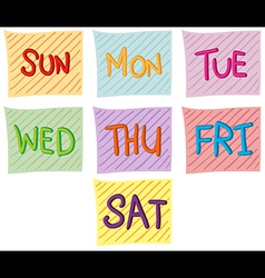 Seven days week Royalty Free Vector Image - VectorStock