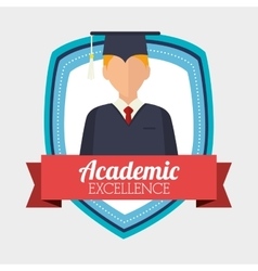Academic excellence design Royalty Free Vector Image