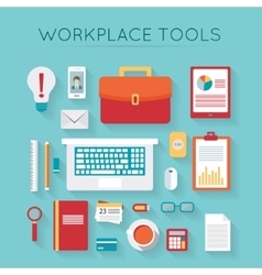 Workplace concept Royalty Free Vector Image - VectorStock