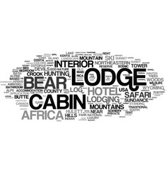 Lodge word cloud concept Royalty Free Vector Image