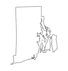 Blank outline map united states america Royalty Free Vector