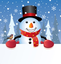 Cute chicken and snowman Royalty Free Vector Image