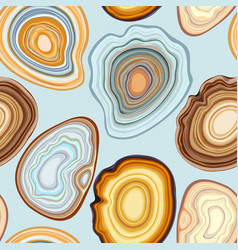 Seamless pattern with geode and agate cuts Vector Image