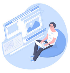 Programming and coding concept Royalty Free Vector Image