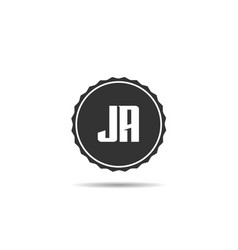 Initial letter ja logo template design Royalty Free Vector