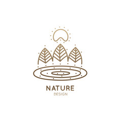 Spruce forest logo Royalty Free Vector Image - VectorStock