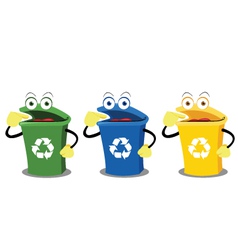Funny recycling boxes Royalty Free Vector Image