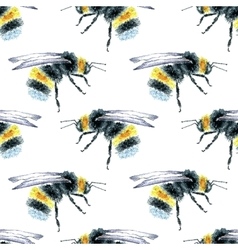 Bee fly background pattern Royalty Free Vector Image