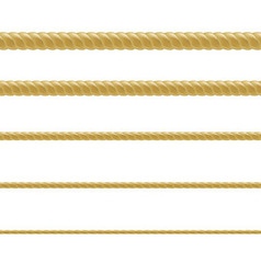 Set isolated hanging ropes with tassels Royalty Free Vector