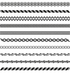 Old border designs set Royalty Free Vector Image