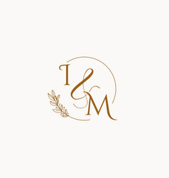 Mj initial wedding monogram logo Royalty Free Vector Image