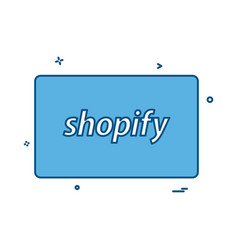 Shopify icon design Royalty Free Vector Image - VectorStock