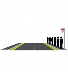 Bus queue Royalty Free Vector Image - VectorStock