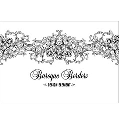 Ornamental border frame baroque pattern seamless Vector Image