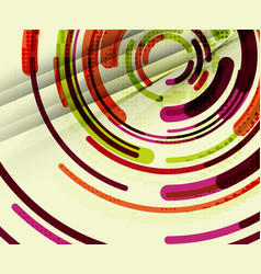 Circular lines circles geometric abstract Vector Image