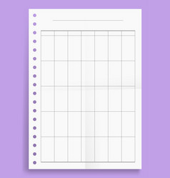 Crumpled standart two lined column blank series Vector Image