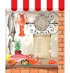 Milk meat and fish borders Royalty Free Vector Image