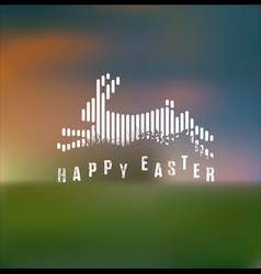 White rabbit running away Royalty Free Vector Image