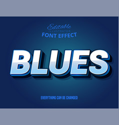 Blue camouflage text editable text effect Vector Image