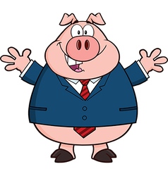 Cute pig aviator cartoon Royalty Free Vector Image